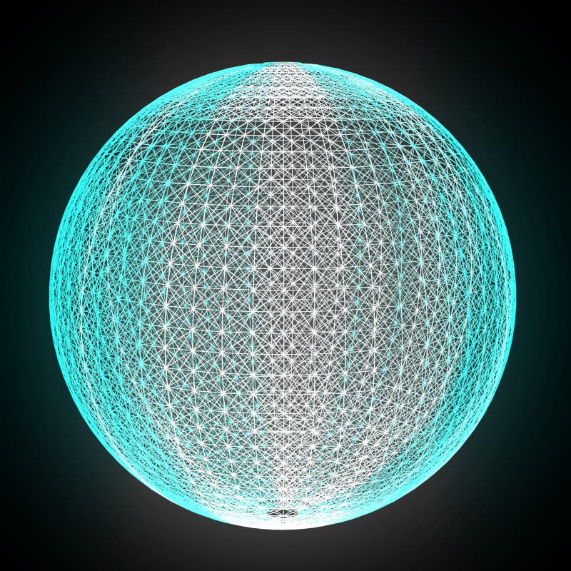 Cybernetic Futuristic Background. Big Data Visualization. Futuristic ...