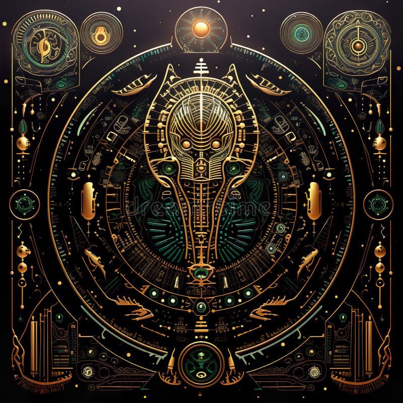 A Cybernetic Futuristic High Tech Portrait of a Cyborg Representing the ...