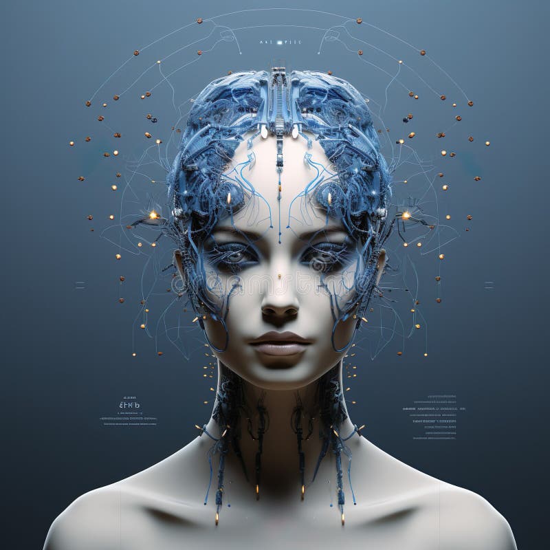 A High Tech Futuristic Data Center Backend Database Server Room ...