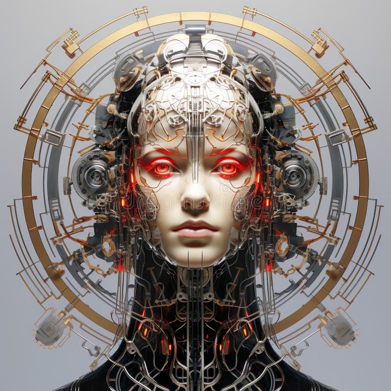 A High Tech Futuristic Data Center Backend Database Server Room ...