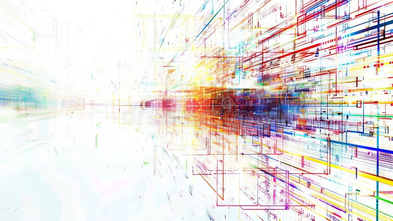 Cybernetic Grid Patterns Creating Mesmerizing Visual Effects Stock ...