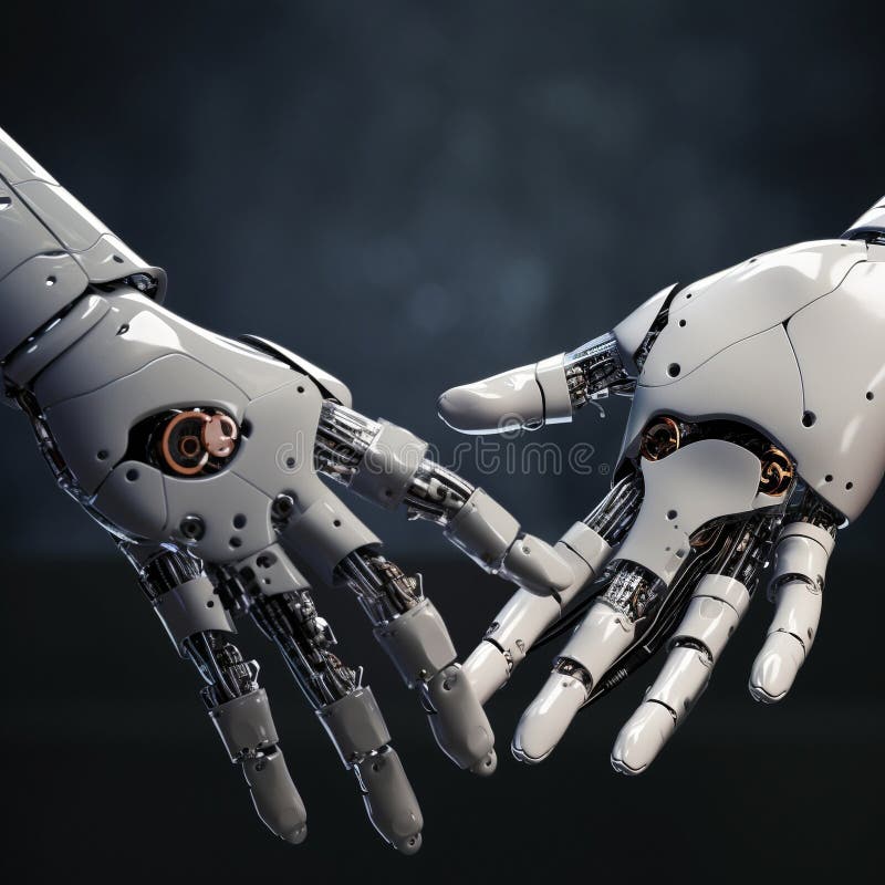 Cybernetic hands stock illustration. Illustration of hands - 276096771