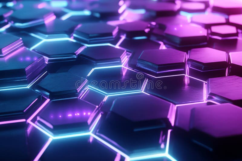 A Cybernetic Honeycomb 3D Background Where Hexagonal Cells Function As ...
