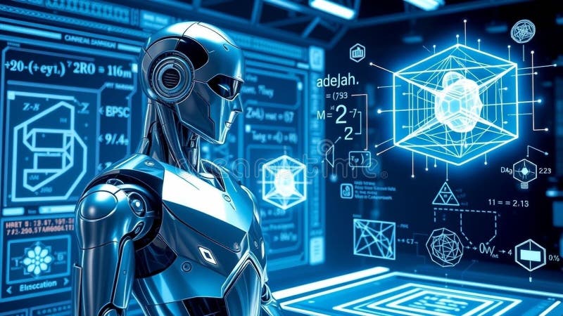 Cybernetic Innovation: the Future of AI and Machine Learning Stock Illustration - Illustration ...