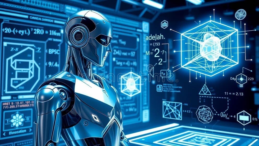 Cybernetic Innovation: the Future of AI and Machine Learning Stock Illustration - Illustration ...