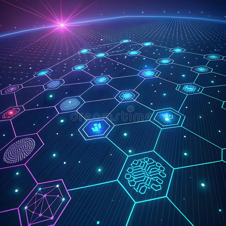 Cybernetic Grid System Stock Illustrations – 3,159 Cybernetic Grid ...