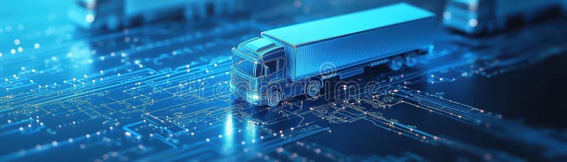 Cybernetic Logistics, Truck Navigating the Complex Landscape of ...