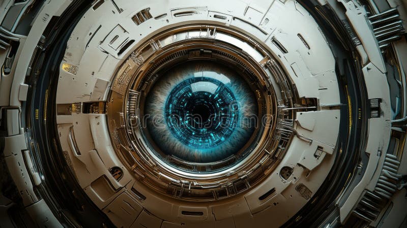 Cybernetic Shield Design Featuring Advanced Robotic Eye Ai ...