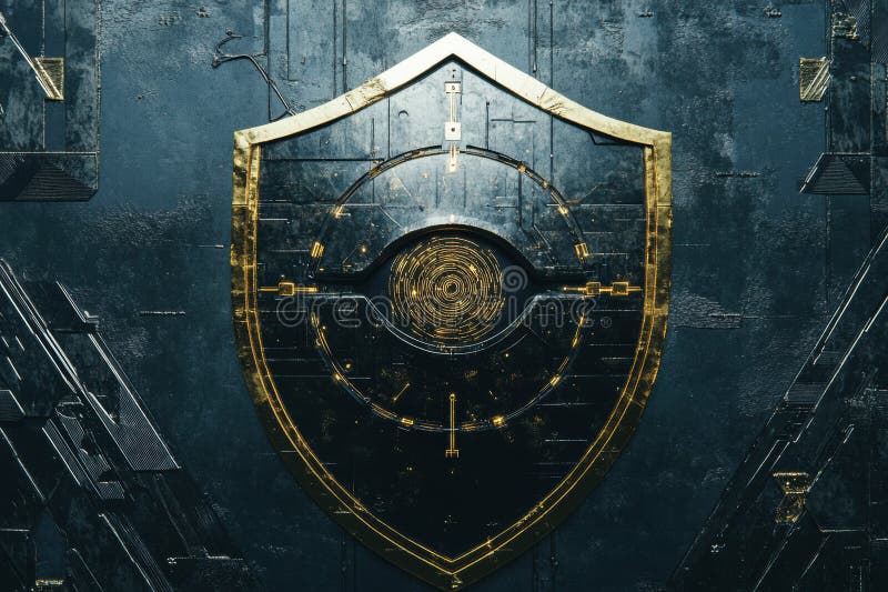 Cybernetic Shield Design with Robotic Eye Illustrates AI Influence in ...