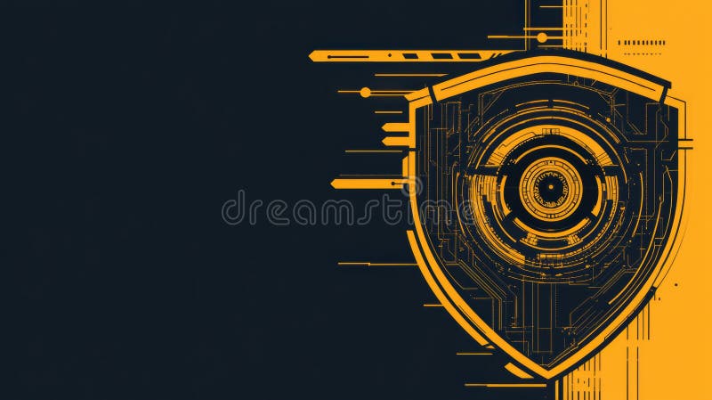 Cybernetic Shield Featuring Robotic Eye Design Symbolizes AI in ...