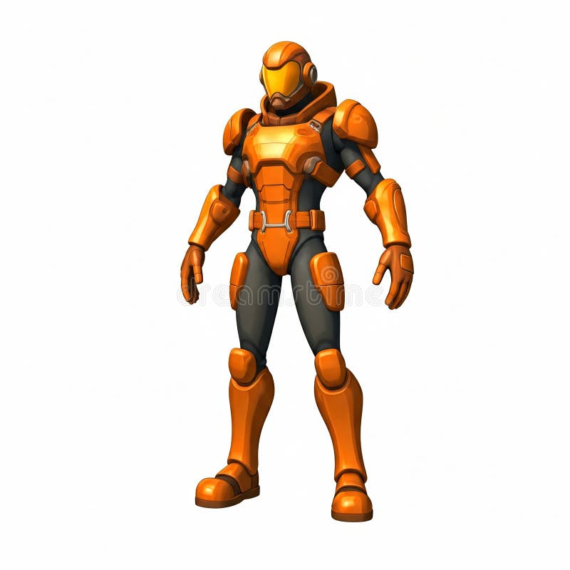 Sci Fi Soldier with Armor. Futuristic Design Stock Illustration ...