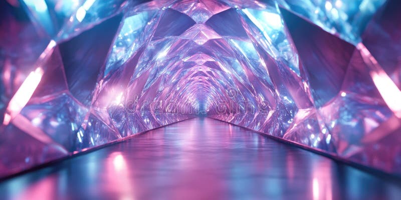 Cybernetic Tunnel Vision: a Glowing, Abstract Vortex with Geometric ...