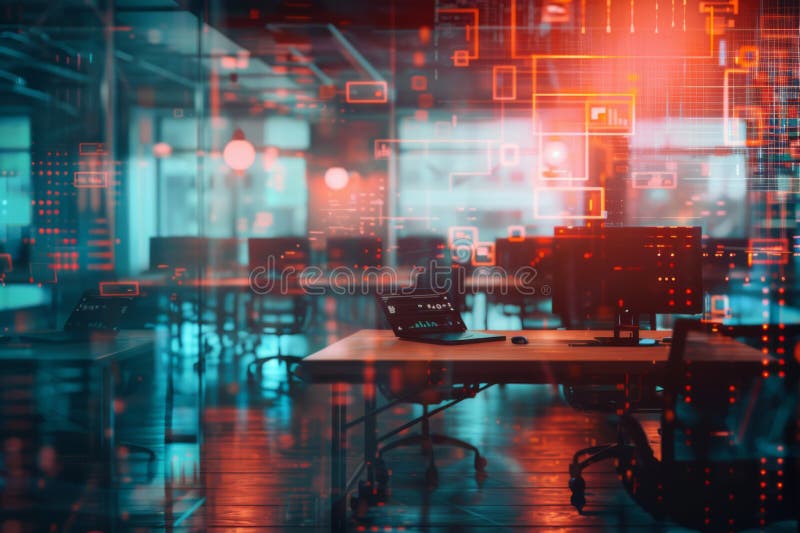 Cybernetic Workspace: the Fusion of Technology and Design Stock ...