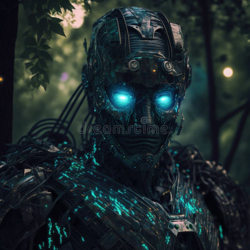 Cybernetically Augmented Soldier in Jungle Generative AI Stock ...