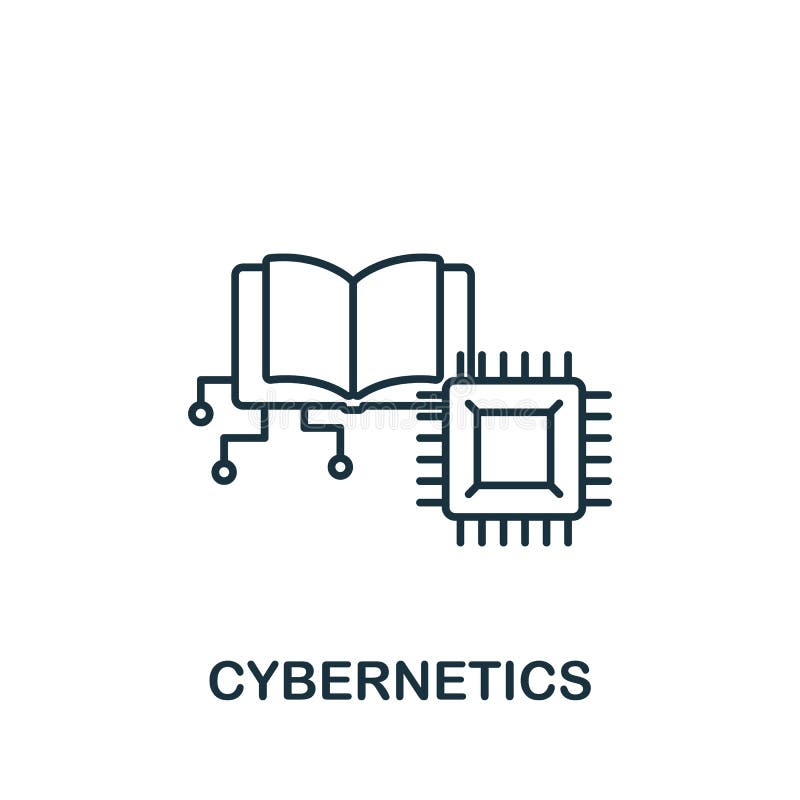Cybernetics Icon. Monochrome Simple Line Future Technology Icon for ...