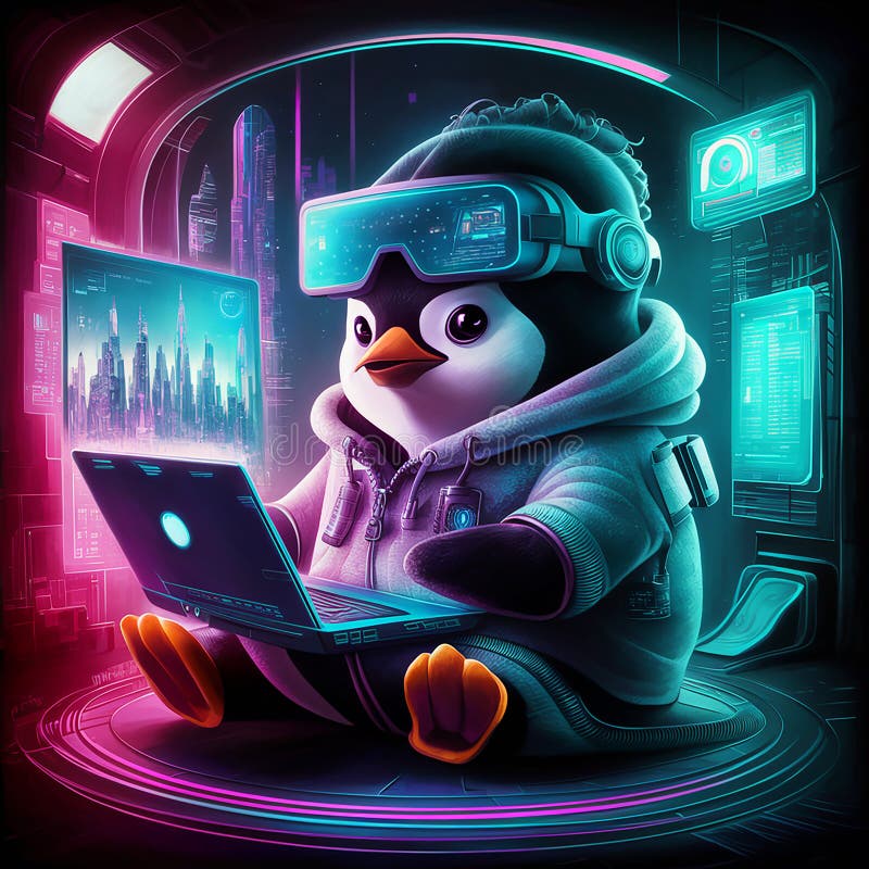 Cyberpenguin Stock Illustrations – 11 Cyberpenguin Stock Illustrations ...