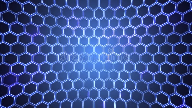 Cyberpunk Abstract Background. Hexagon Pattern Stock Vector ...