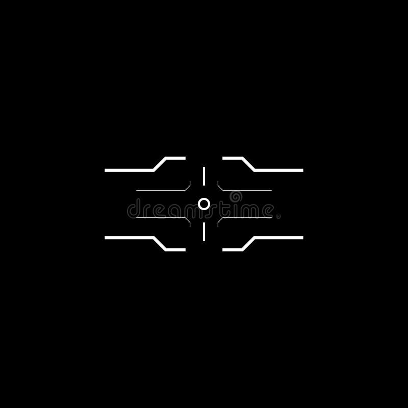 Cyberpunk Aim, Tech Style Square Target, HUD Sight Stock Vector ...