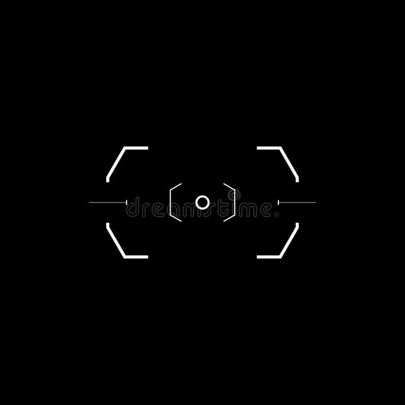 Cyberpunk Aim, Tech Style Target, HUD Sight Stock Vector - Illustration ...