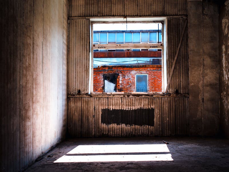 Cyberpunk Apocalyptic Abandoned Room Backdrop Stock Image - Image of ...