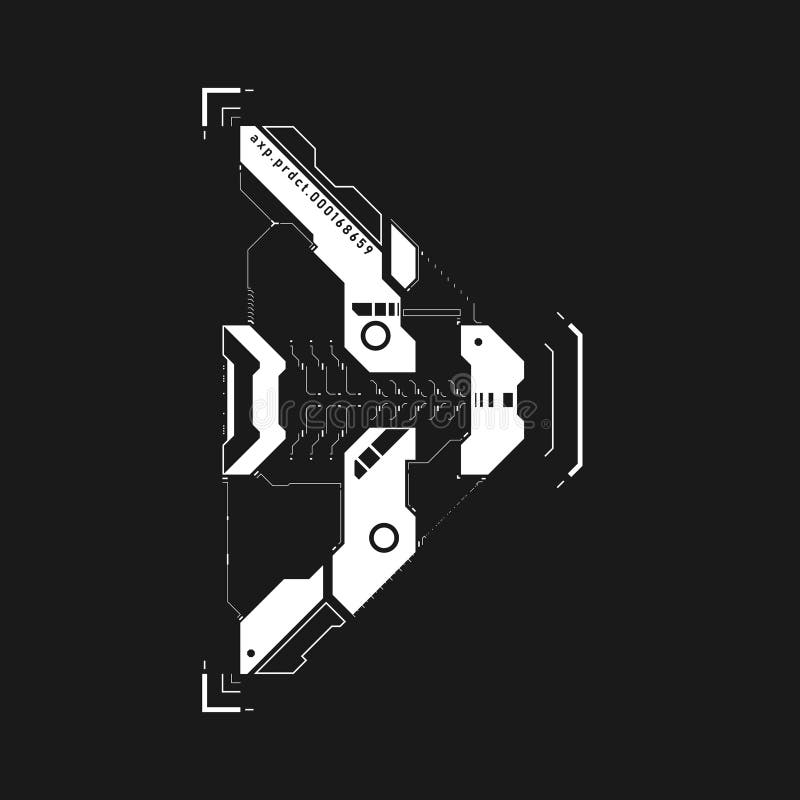 Cyberpunk Arrow. Futuristic Tech Interface Element. Cyberpunk Pointer ...