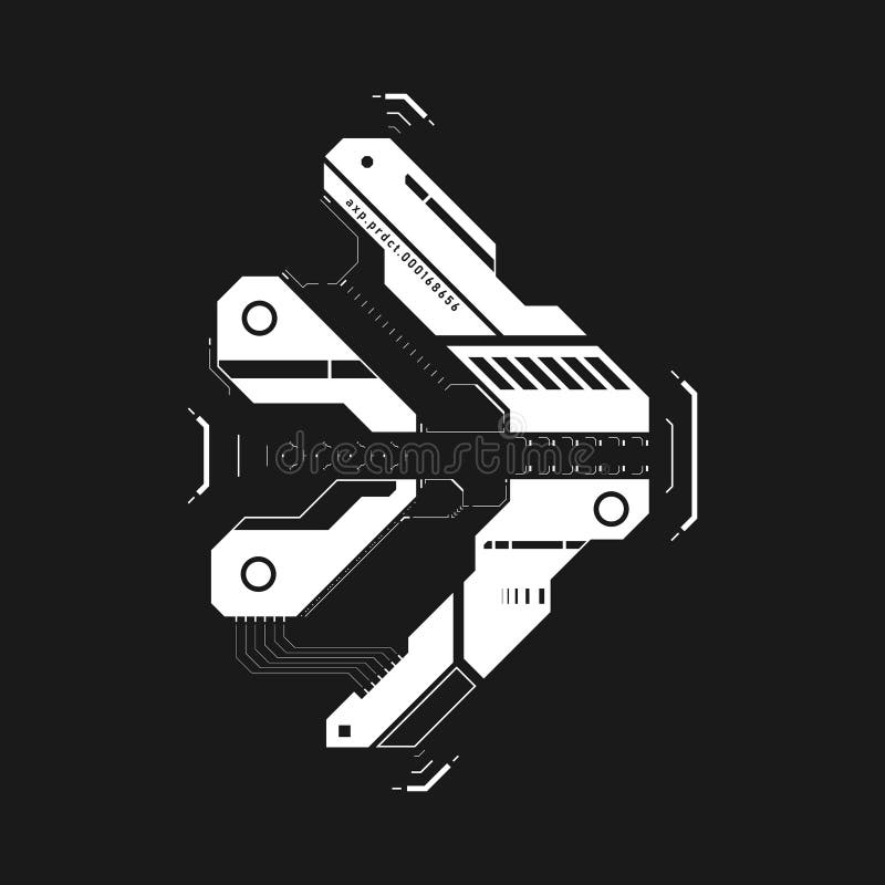 Cyberpunk Arrow. Futuristic Tech Interface Element. Cyberpunk Pointer ...