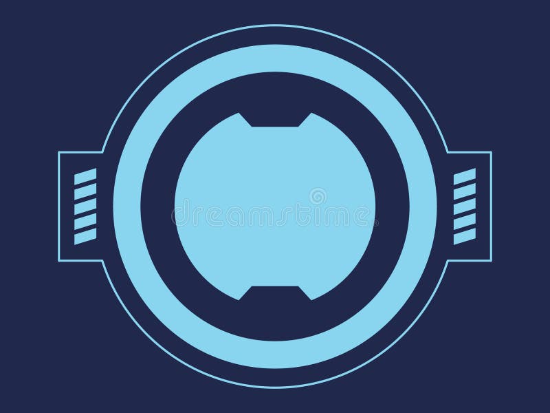 Cyberpunk Center Circle Abstract Shape Techno Futuristic Concept ...