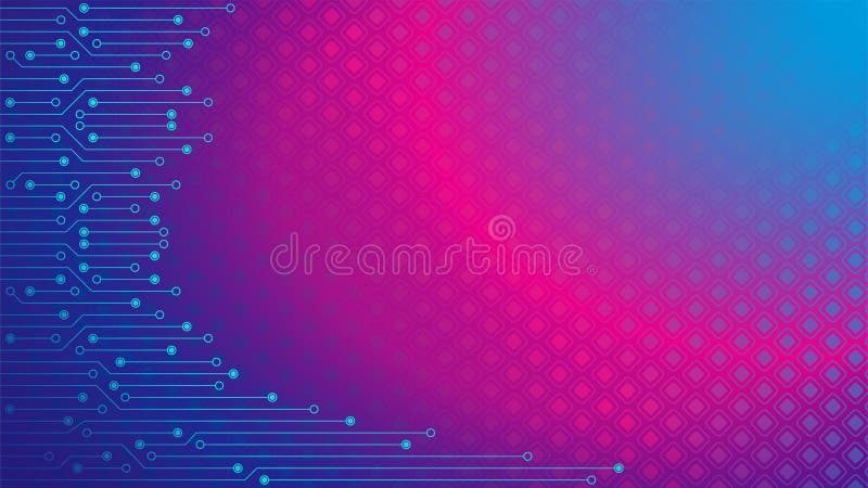 Cyberpunk Circuit with Diamond Geometric Pattern. Electronic Tree Shape ...