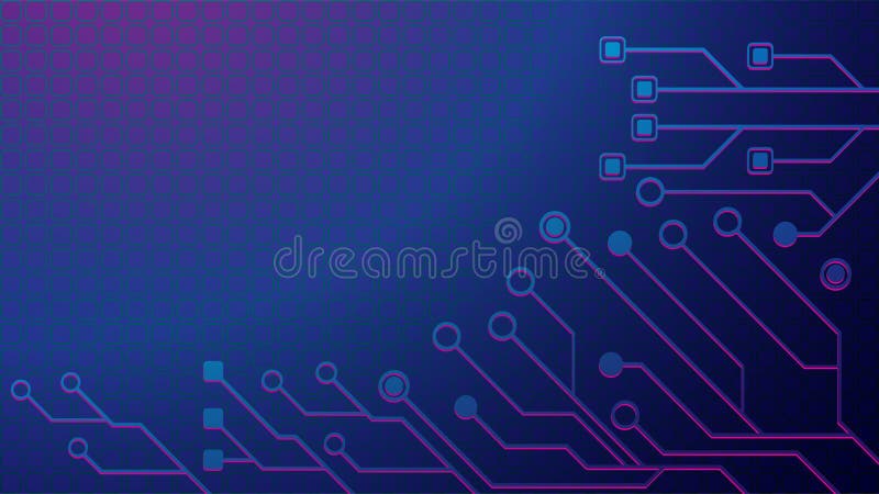 Cyberpunk Circuit Board Background Design Template. Abstract Technology ...