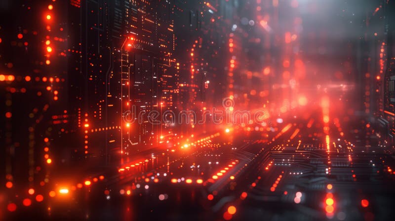 Cyberpunk Cityscape with Towering Skyscrapers Stock Image - Image of ...