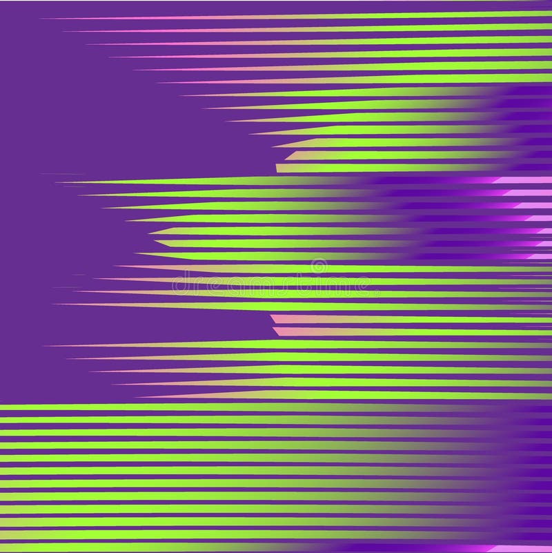 Cyberpunk Linear Abstract Background Of Stripes And Glowing Shapes