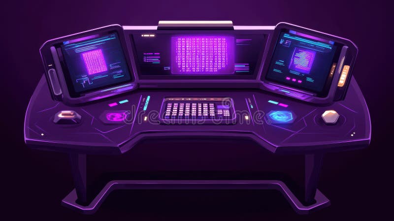 Cyberpunk Control Panel stock illustration. Illustration of design ...