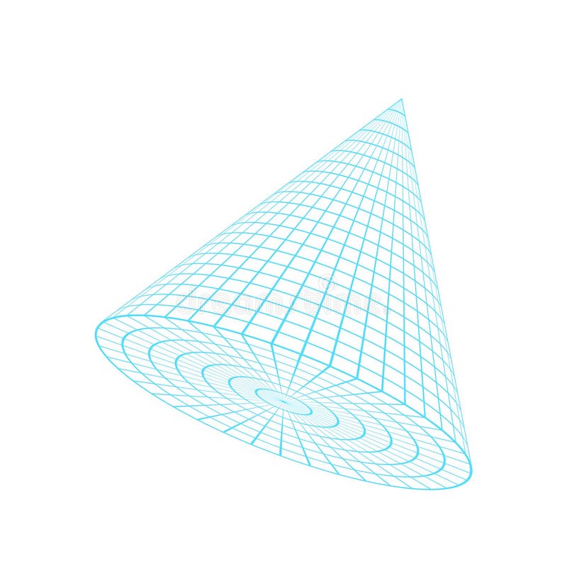 Cyberpunk 3d Mesh Cone stock illustration. Illustration of global ...