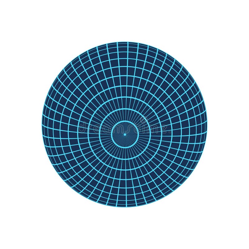 Cyberpunk 3d Mesh Sphere stock illustration. Illustration of pattern ...