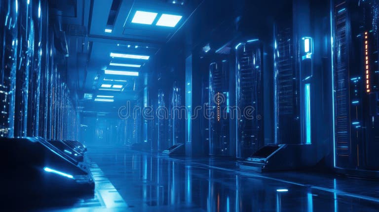 Cyberpunk Data Center, a Glimpse into the Future of Technology Stock ...