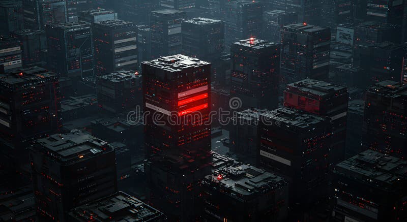 Cyberpunk Data Cubes stock photo. Image of enigmatic - 372913270