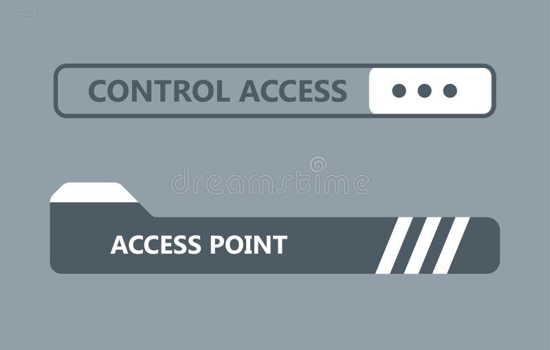 Cyberpunk Decal. Access Control Icons and Login Points. Buttons for ...