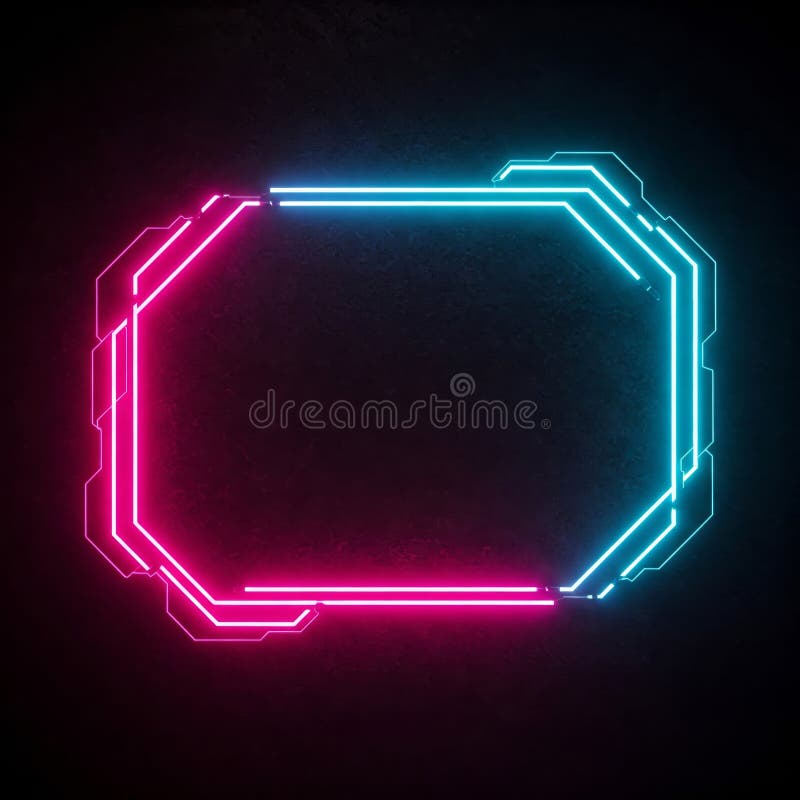 Cyberpunk Design Border stock illustration. Illustration of user ...