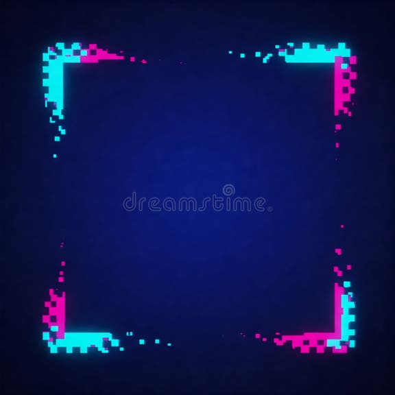 Cyberpunk Distorted Border stock illustration. Illustration of ...