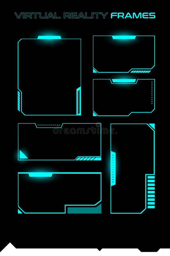 Virtual Reality Interface Frames Stock Vector - Illustration of design ...