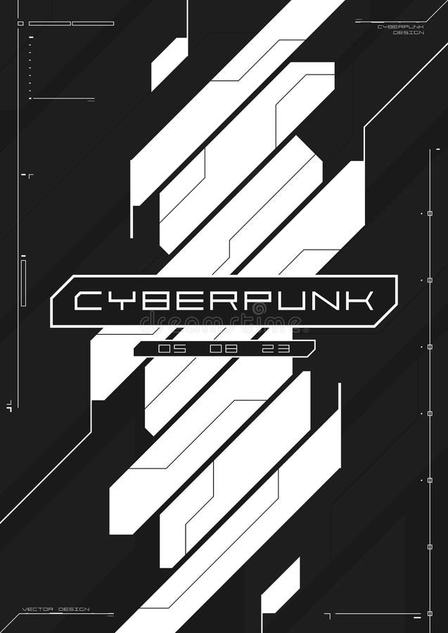 Cyberpunk Futuristic Poster. Modern Cyberpunk Design for Web and Print ...