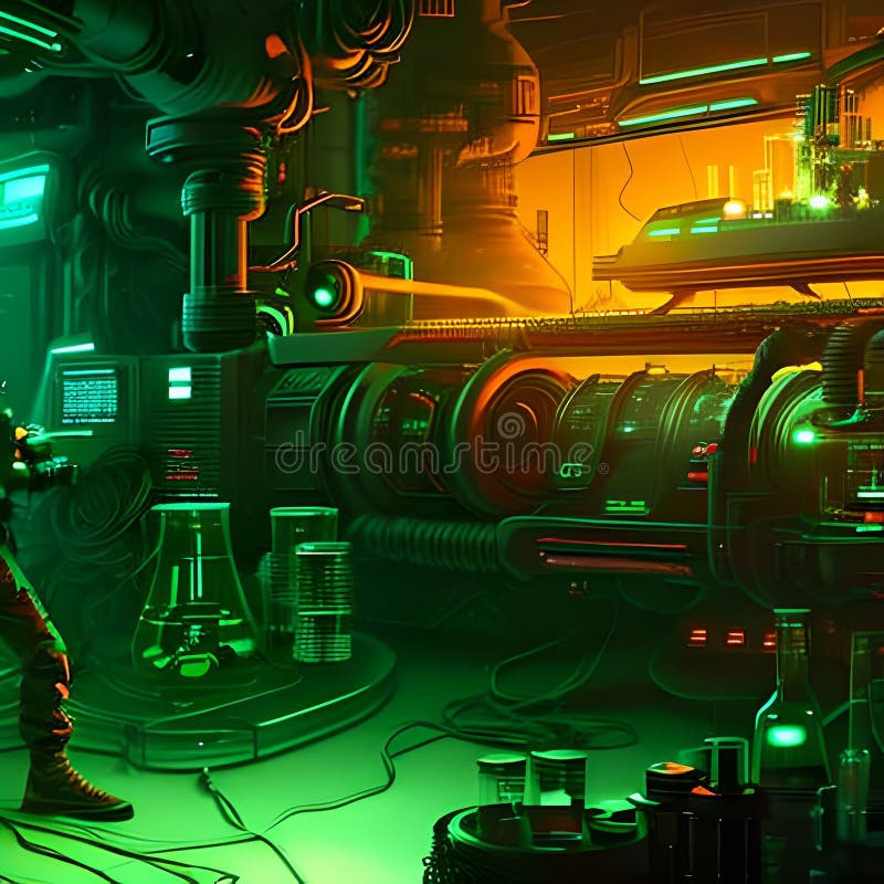 Cyberpunk Futuristic Power Plant Futuristic Power Station Next ...