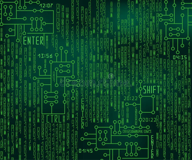 Cyberpunk. Horizontal Pattern Stock Vector - Illustration of interface ...