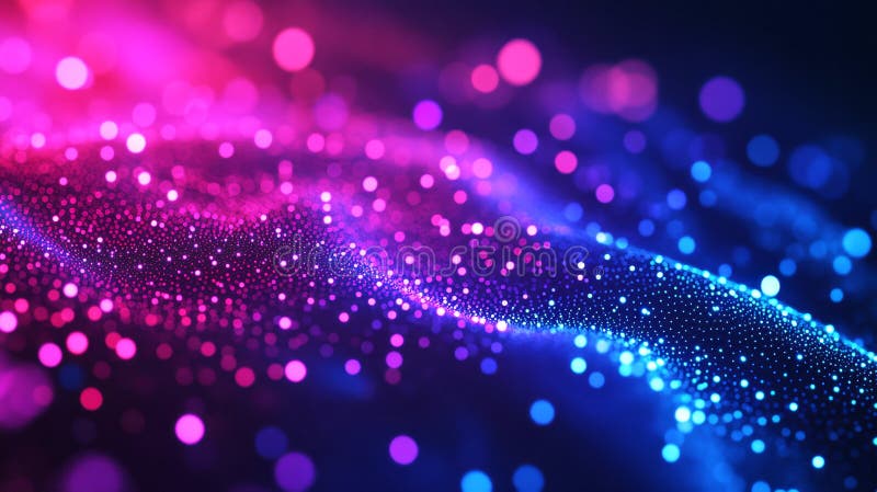 Cyberpunk-inspired Abstract Background with Halftone Texture in Neon ...