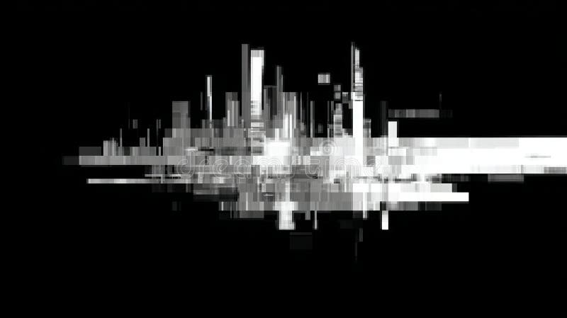 Cyberpunk-Inspired Data Corruption Design Featuring Geometric Graphic ...