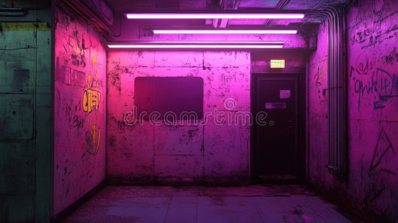 Cyberpunk Lighting Gradient Grunge Texture Stock Image - Image of ...