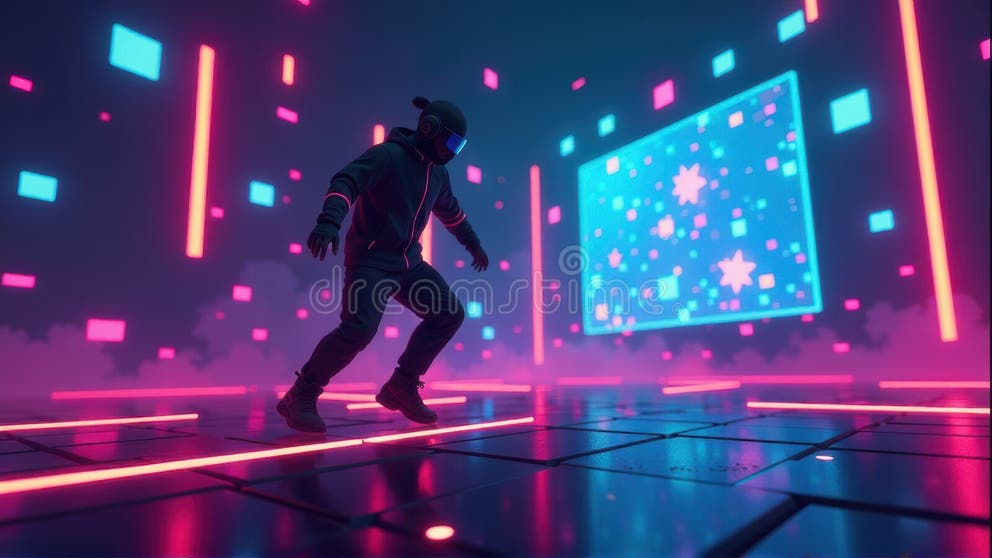 Cyberpunk Metaverse Runner, Generative Ai, Generative Ai Stock ...