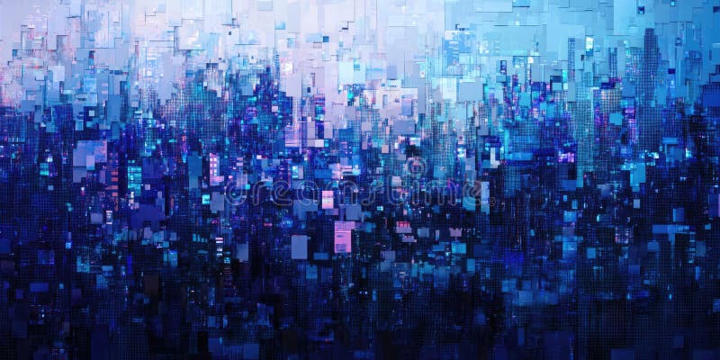 Cyberpunk Metropolis at Night Stock Illustration - Illustration of ...