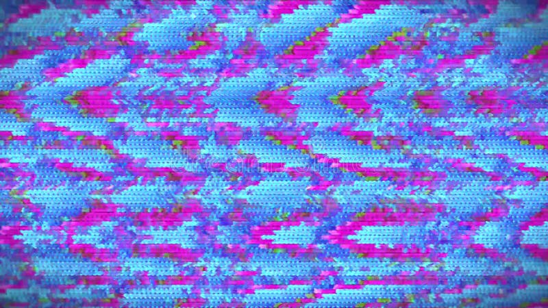 Cyberpunk Multi-colored Elements. Pixelated Grid Damaged Footage Stock ...