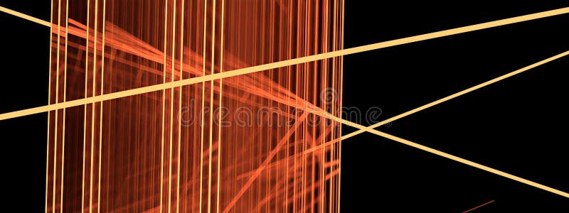 Cyberpunk Neon Light Emitting Light is Glass Refraction Orange Abstract ...